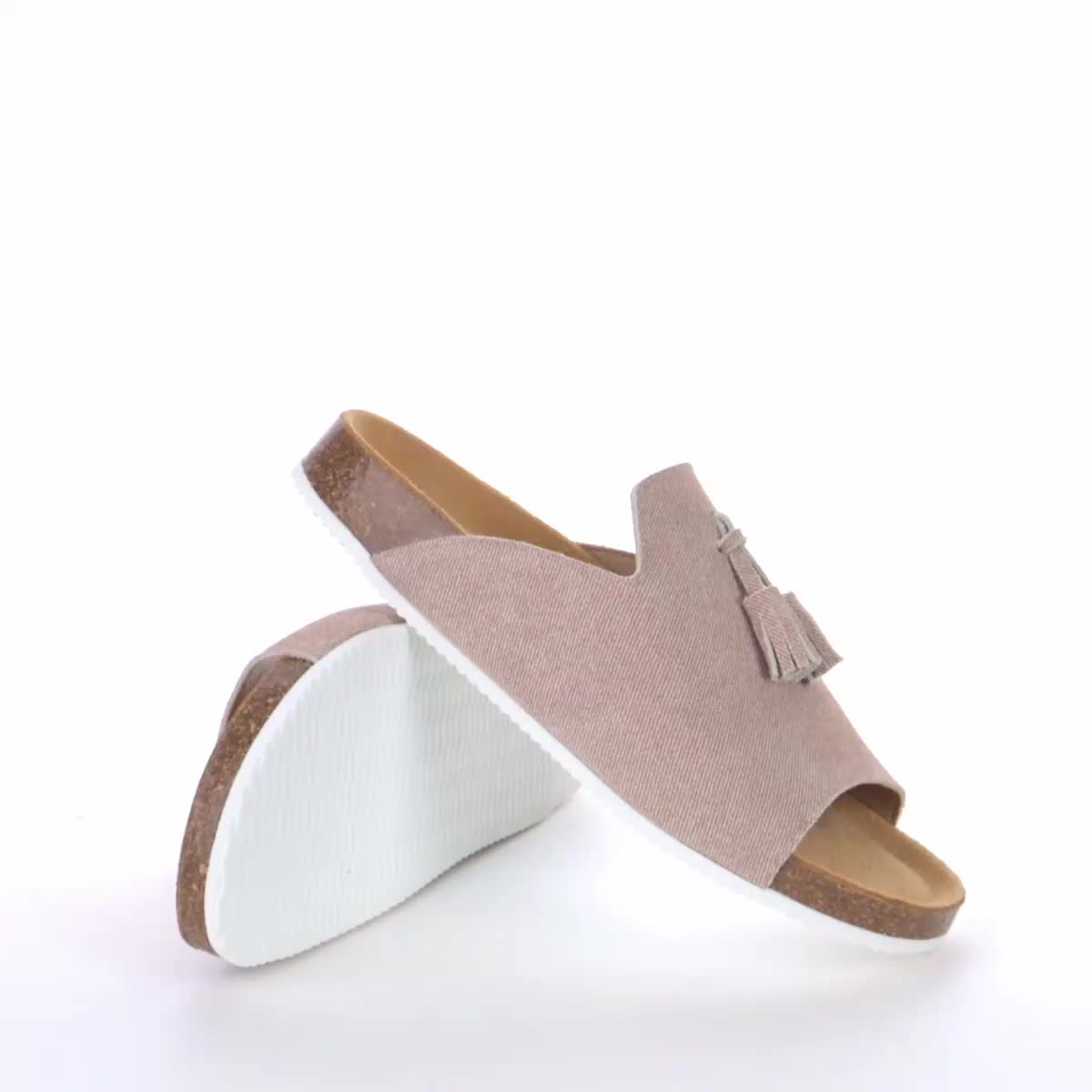 Женские ортопедические пантолеты ORTMANN Bravo с кисточками бежевый - купить в Москве в интернет ...